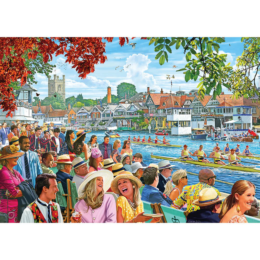 Rowing at the Regatta – 1000 Piece Jigsaw Puzzle (Gibsons) – 🧩 Puzzles Galore