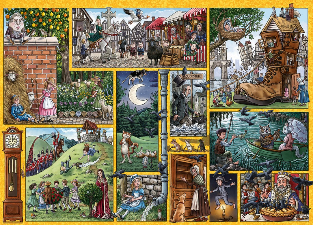 Nursery Rhymes Through Time – 1000 Piece Jigsaw Puzzl | Puzzles Galore ...