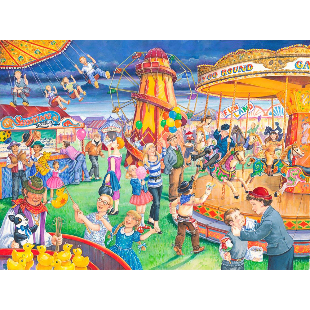 Fairground Rides – 250 Piece Jigsaw Puzzle (HOP) – 🧩 Puzzles Galore