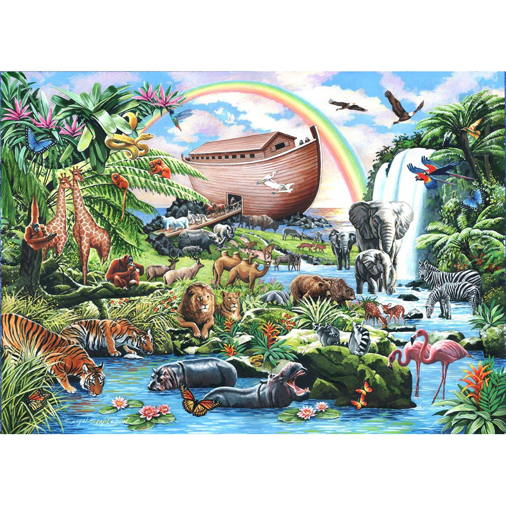 Noah's Ark – 500 XL Piece Jigsaw Puzzle (HOP) | Puzzles Galore