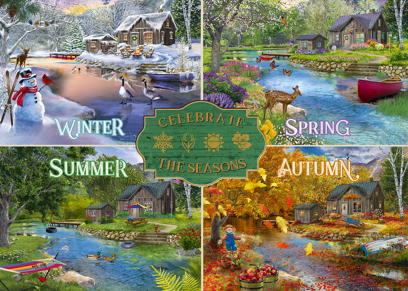 Four Seasons – 1000 Piece Jigsaw Puzzle (Alipson) – 🧩 Puzzles Galore