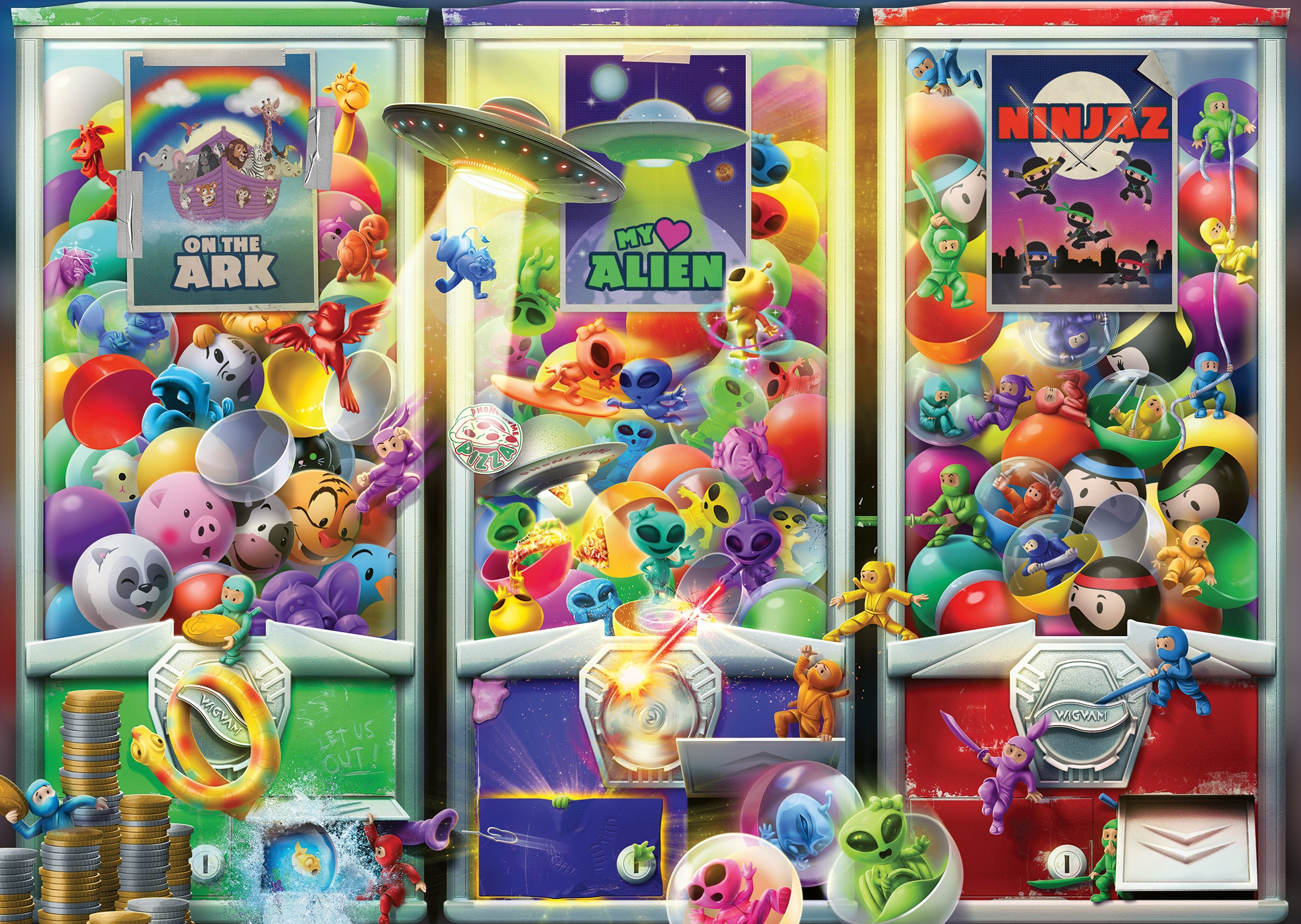 Animals, Aliens and Ninjas - 1000 Piece Jigsaw Puzzle (Ravensburger ...