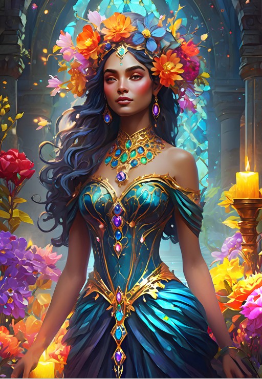 The Flower Goddess - 1000 Piece Jigsaw Puzzle (Bluebi | Puzzles Galore ...