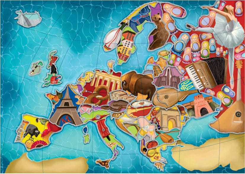 Europe Map – 1000 Piece Jigsaw Puzzle (Roovi) | Puzzles Galore – 🧩 ...