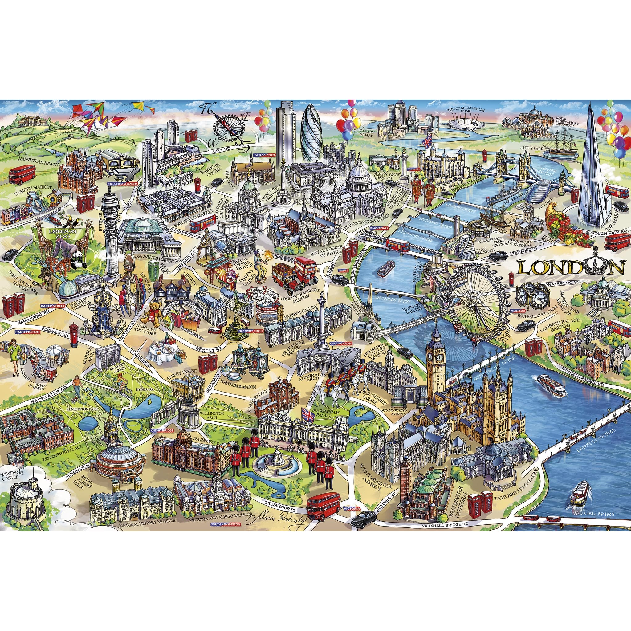 London Landmarks – 500 Piece Jigsaw Puzzle (Gibsons) | Puzzles Galore