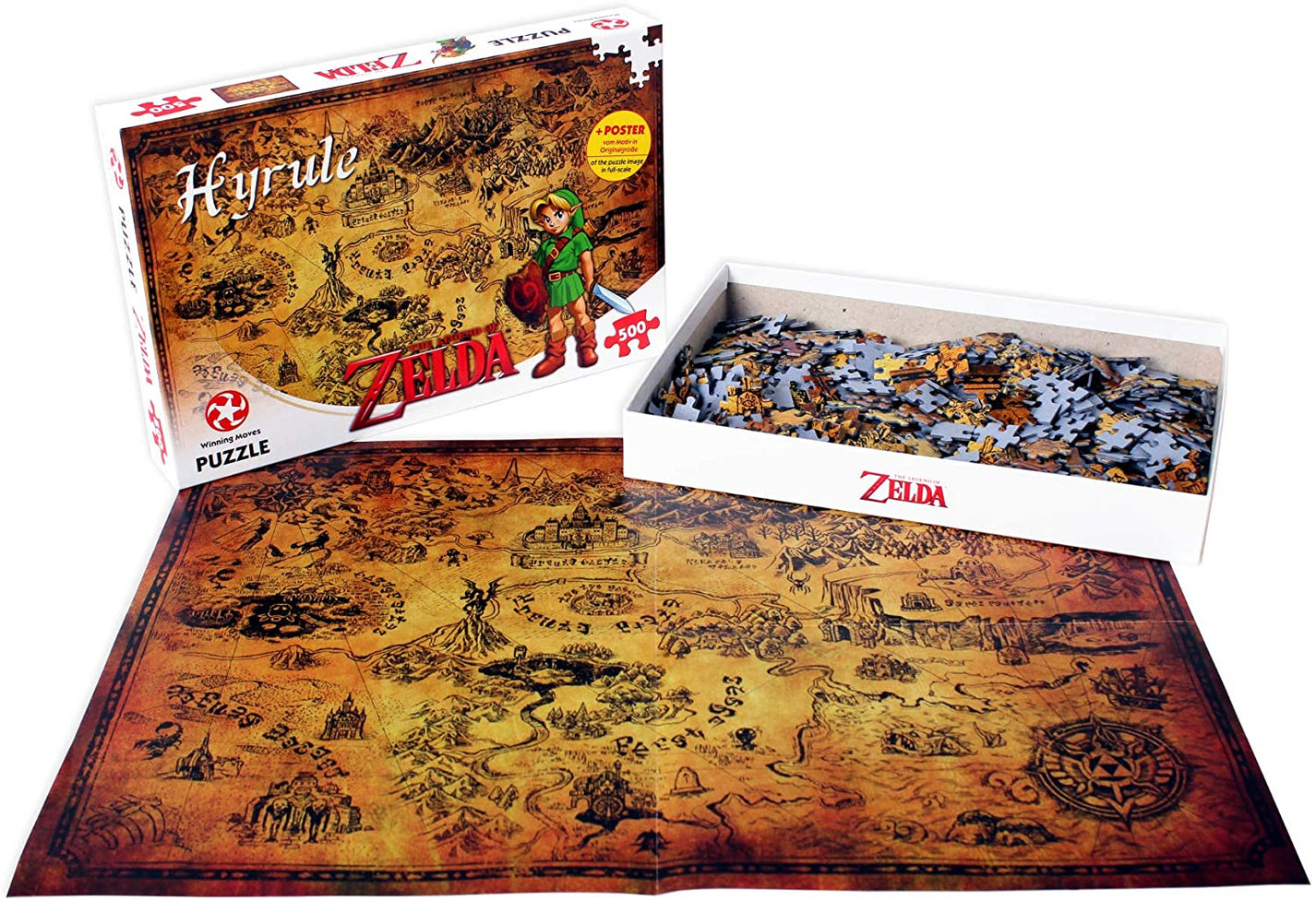 Winning Moves Legend Of Zelda Hyrule Field 500 Piece Jigsaw Puzzle – 🧩 ...