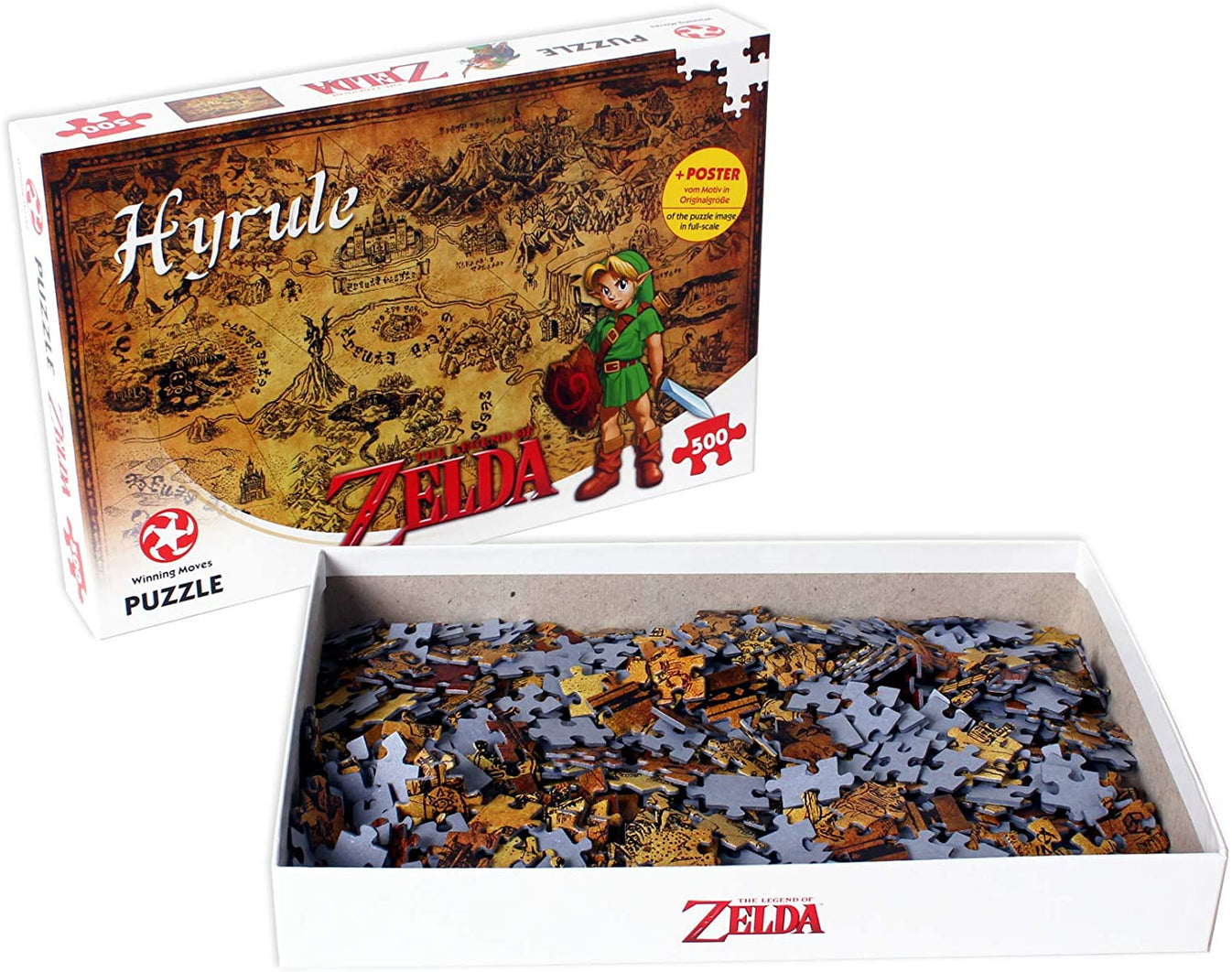 Winning Moves Legend Of Zelda Hyrule Field 500 Piece Jigsaw Puzzle – 🧩 ...