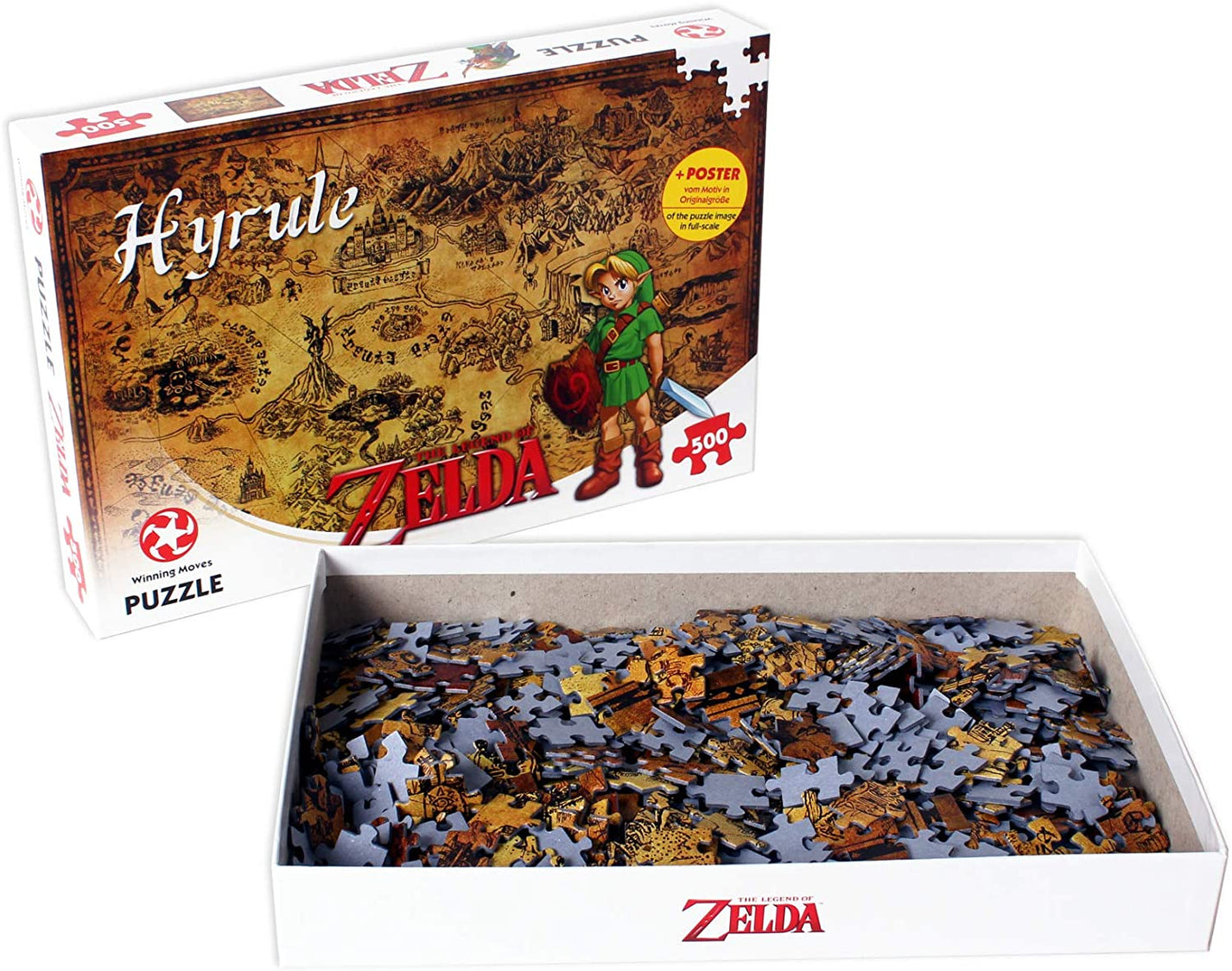 Winning Moves Legend Of Zelda Hyrule Field 500 Piece Jigsaw Puzzle – 🧩 ...
