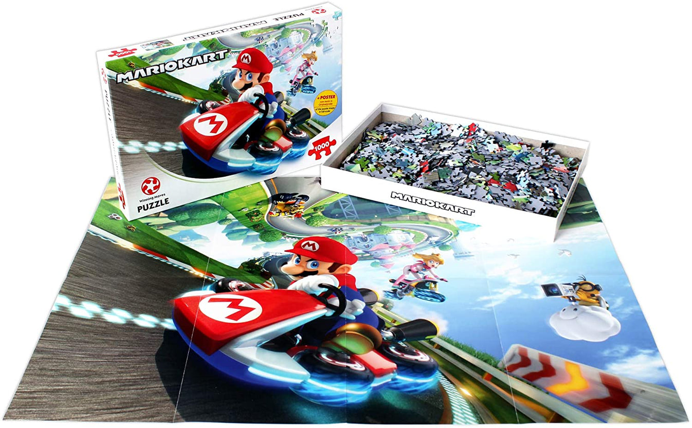 Winning Moves Mario Kart Funracer - 1000 Piece Jigsaw Puzzle – Puzzles ...