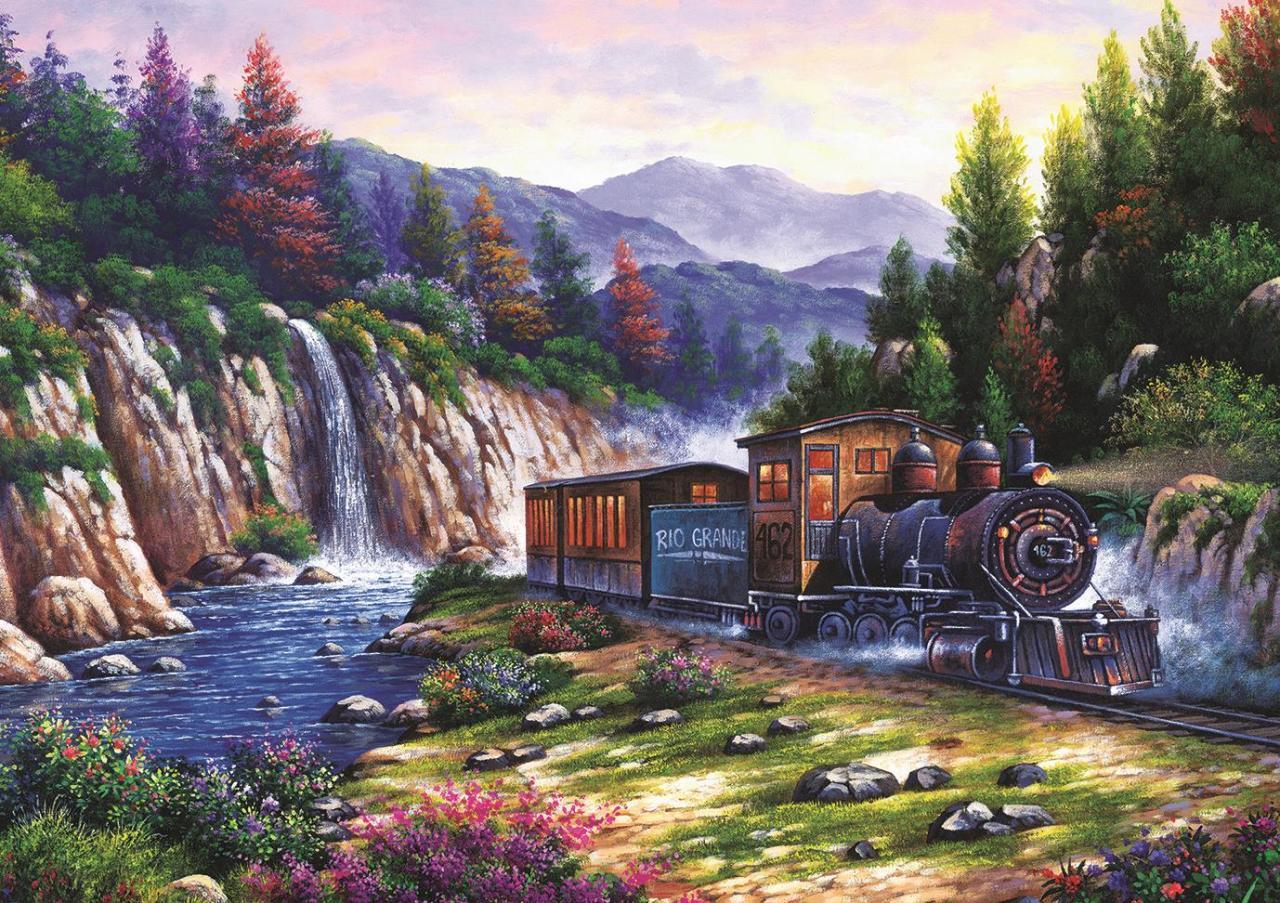 Travelling by Train 1000 piece jigsaw puzzle – 🧩 Puzzles Galore